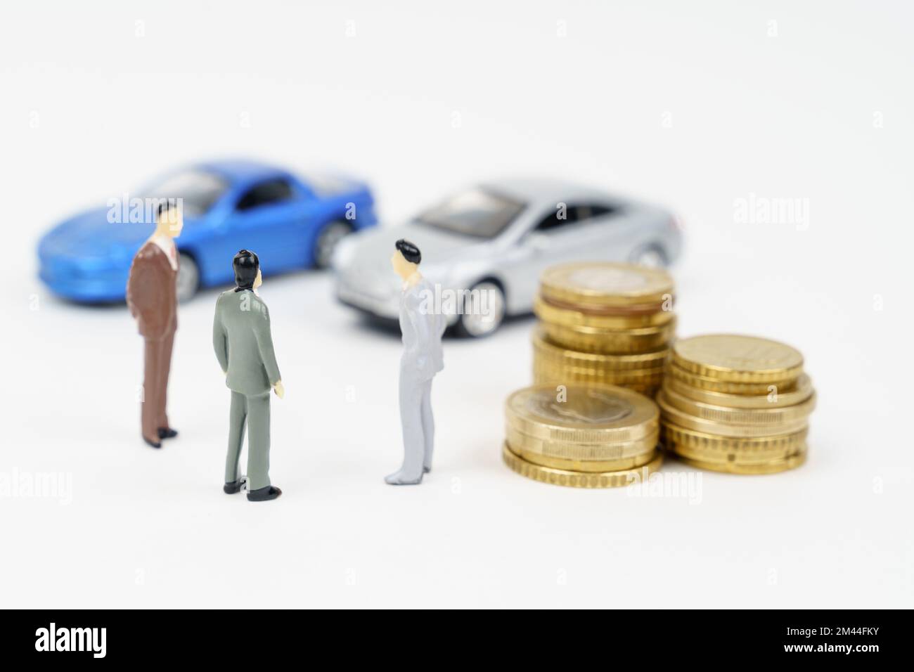 Business concept. Car business, car sales, deal. Close-up of a dealer ...