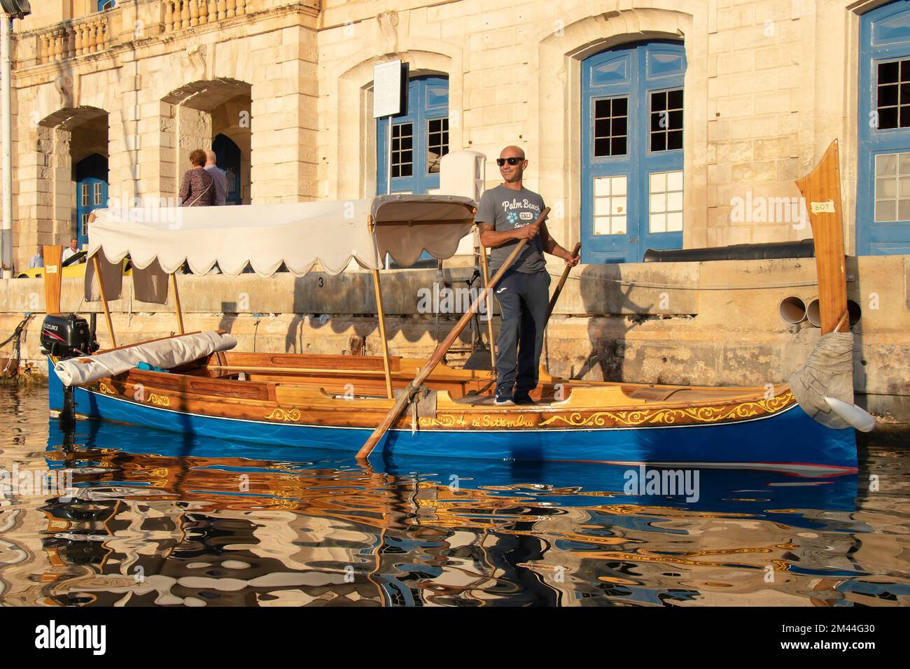 Vittoriosa, Malta - November 13, 2022: Traditional maltese water taxi ...