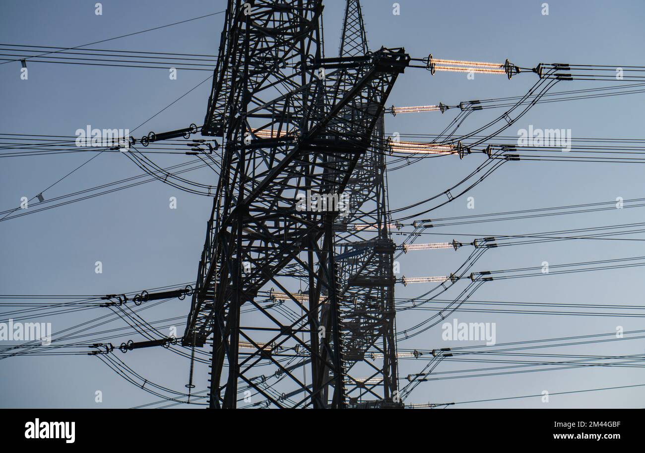 High voltage pylon insulators hi-res stock photography and images - Alamy