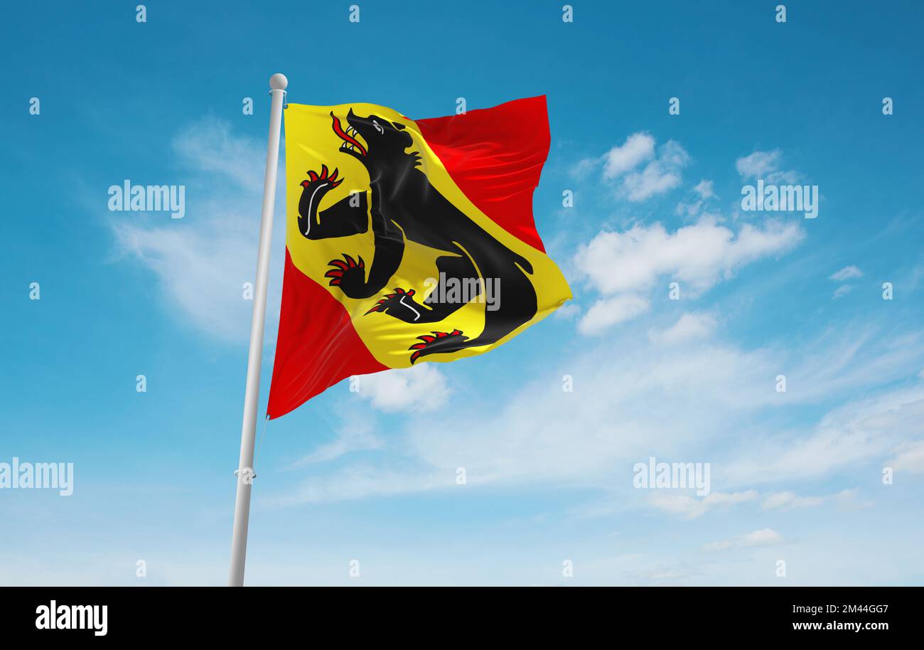 official flag of New Bern, North Carolina untied states of America at ...