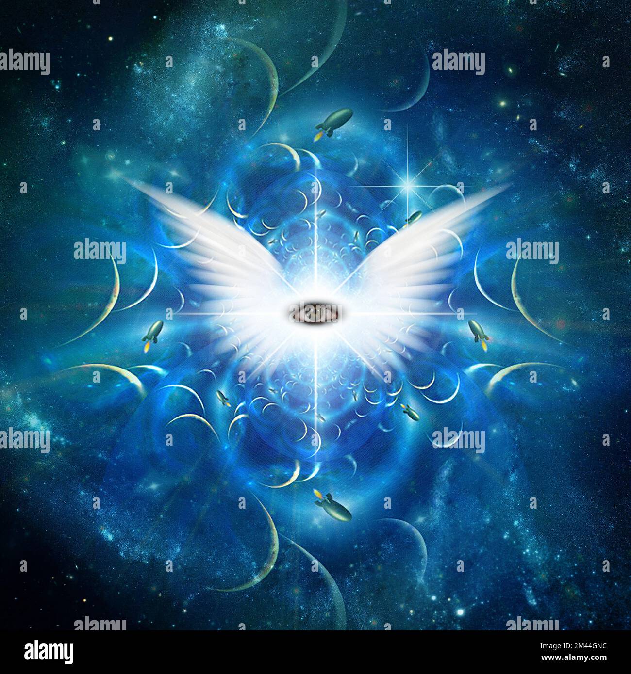 Winged eye of God. 3D rendering Stock Photo - Alamy