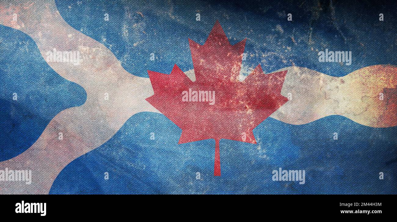 Top view of retro flag the Regional Municipality of Ottawa Carleton ...