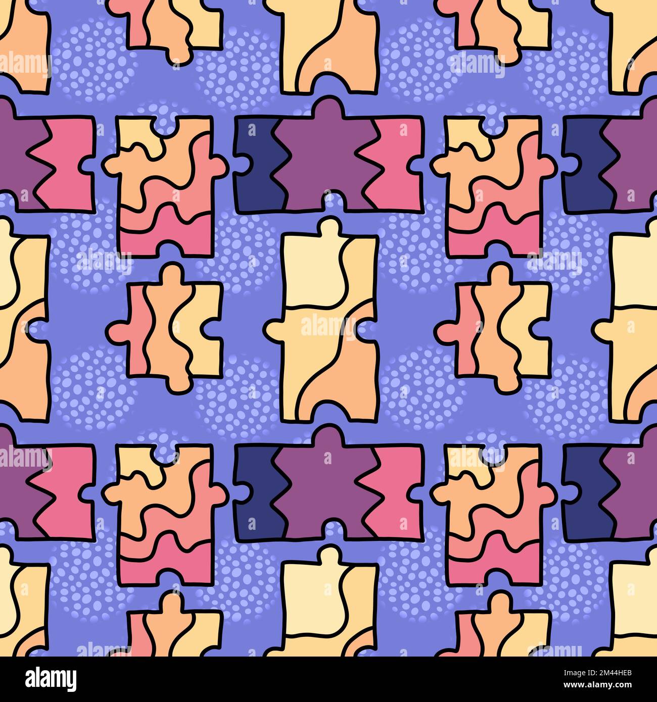 Cartoon seamless puzzles game toys pattern for kids clothes print and ...