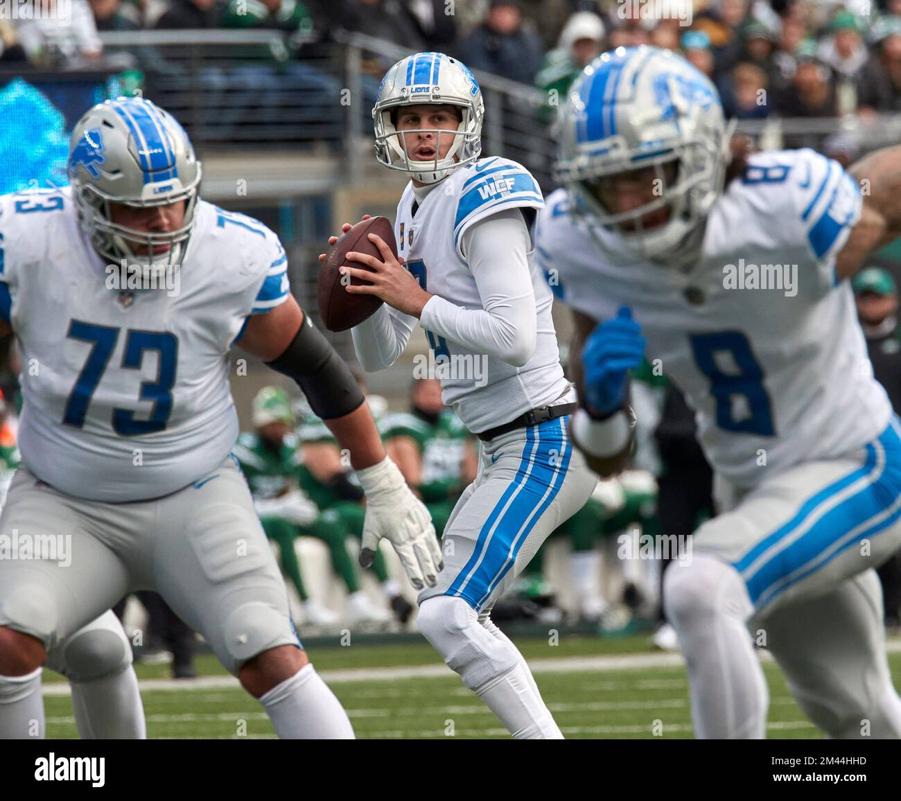 East Rutherford, NJ. 18/12/2022, Detroit Lions quarterback Jared Goff ...