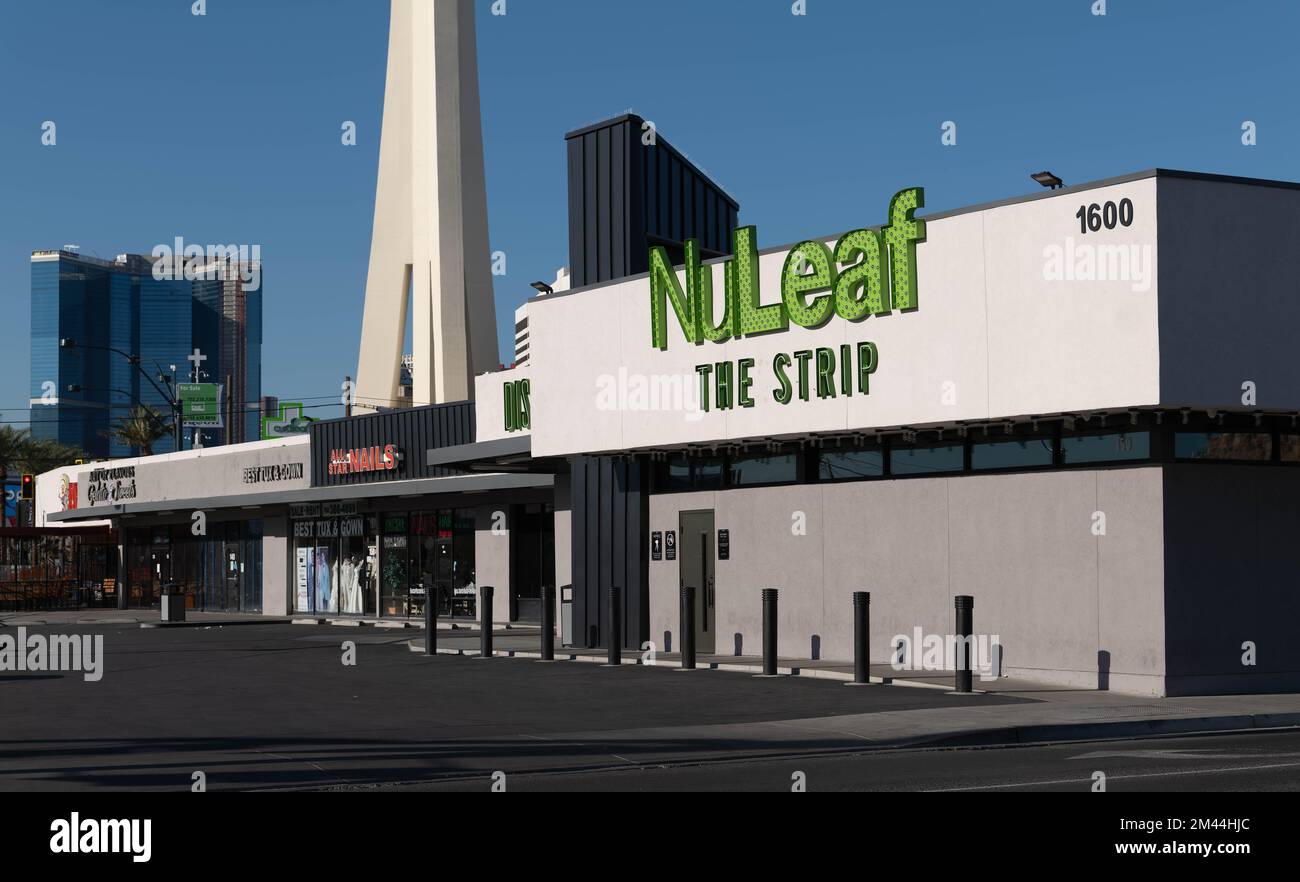 The NuLeaf marijuana dispensary building in Las Vegas, Nevada Stock ...