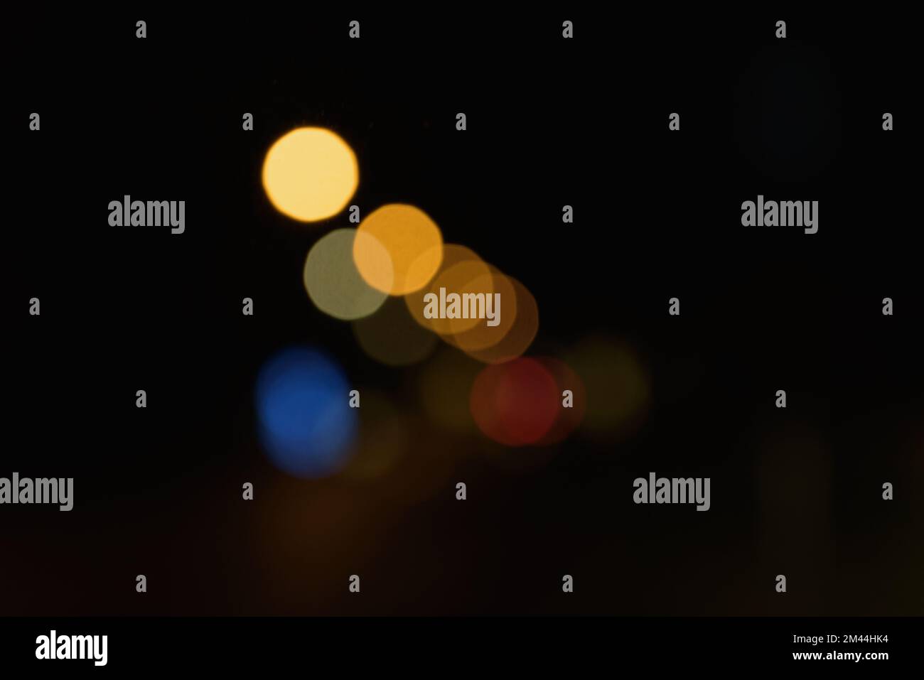 Street lights in blurred focus. horizontal format Stock Photo - Alamy