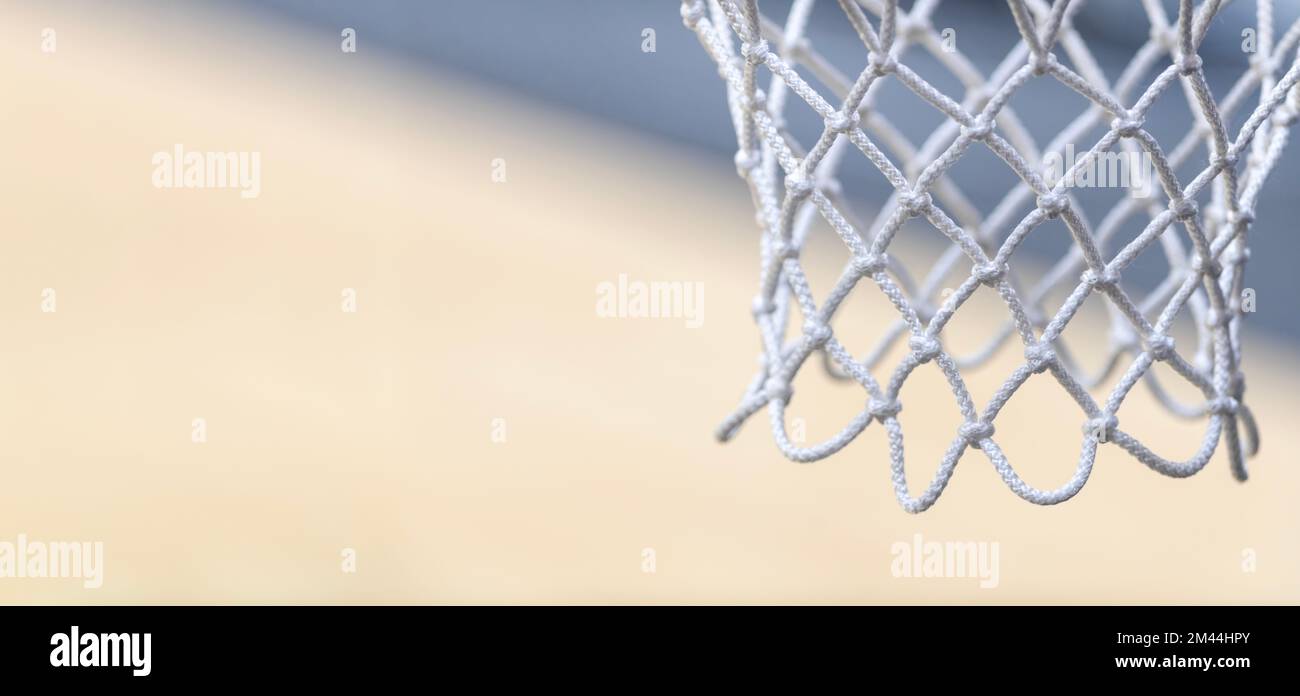 Basketball hoop net isolated on beige background. Professional sport ...