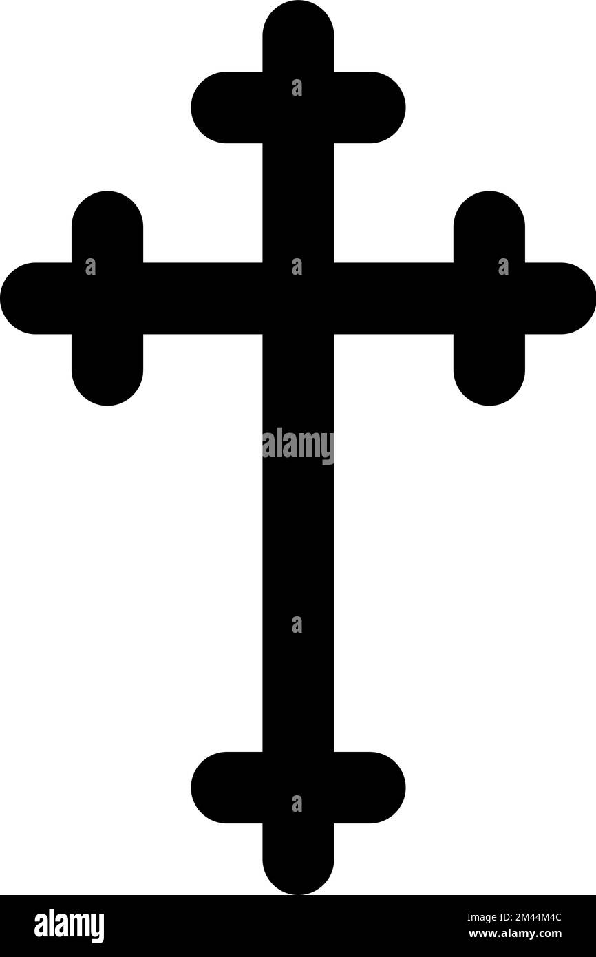 Christian Cross Silhouette Black Catholic Symbol Religion Church Holy Sign Traditional 