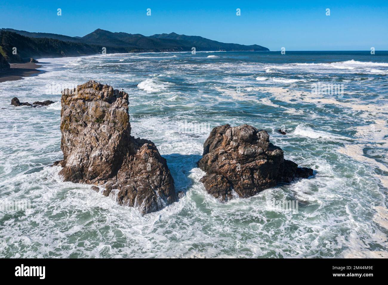 Aerial of a rocky outcrop, Cape giant, Sakhalin, Russia Stock Photo - Alamy