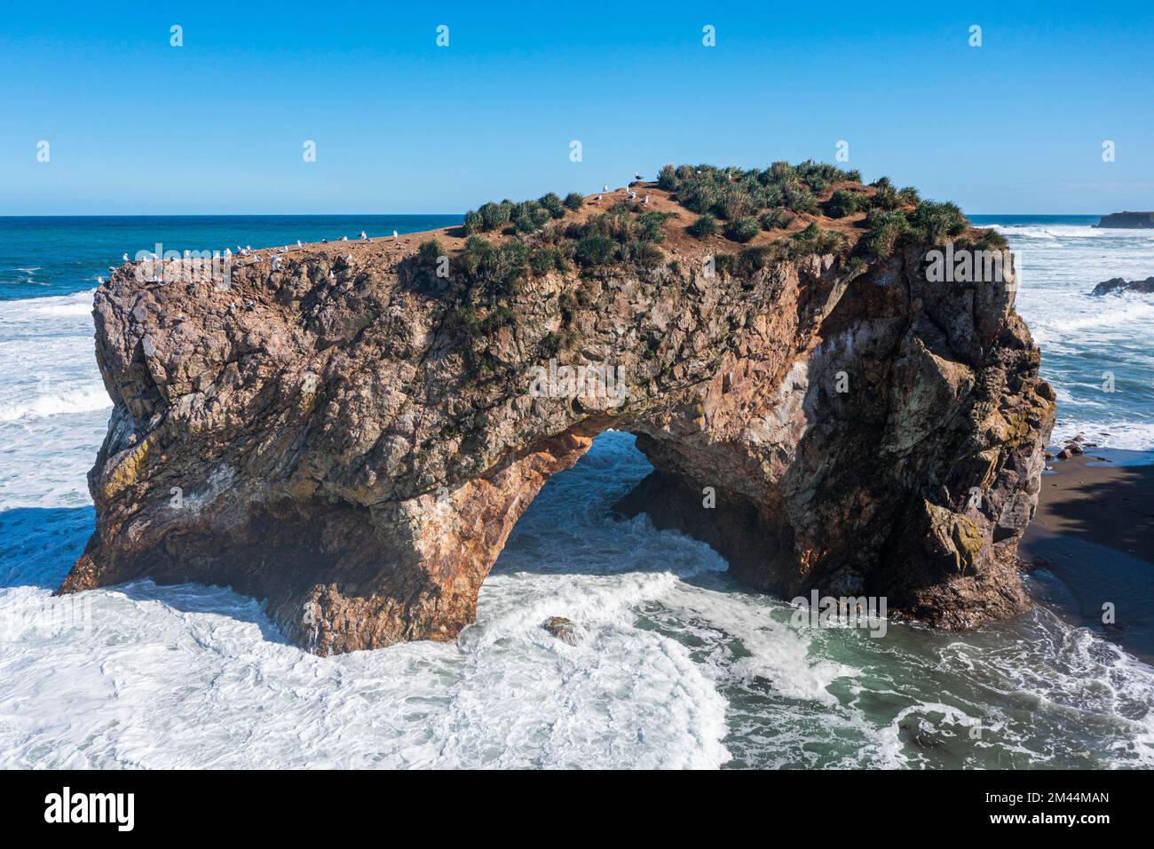 Aerial of a Rock arch, Cape giant, Sakhalin, Russia Stock Photo - Alamy