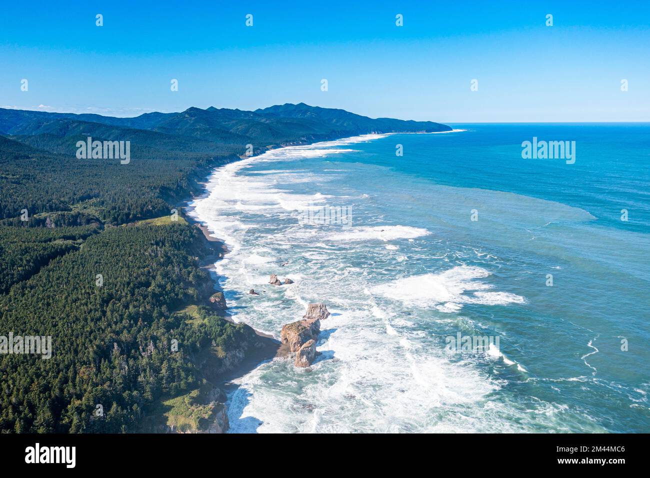 Aerial of the coastline of Cape giant, Sakhalin, Russia Stock Photo - Alamy
