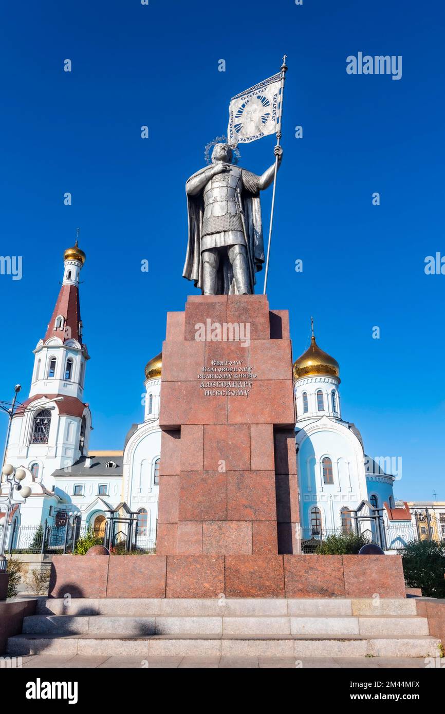 Monument to Alexander Nevsky, Chita, Zabaykalsky Krai, Russia Stock ...