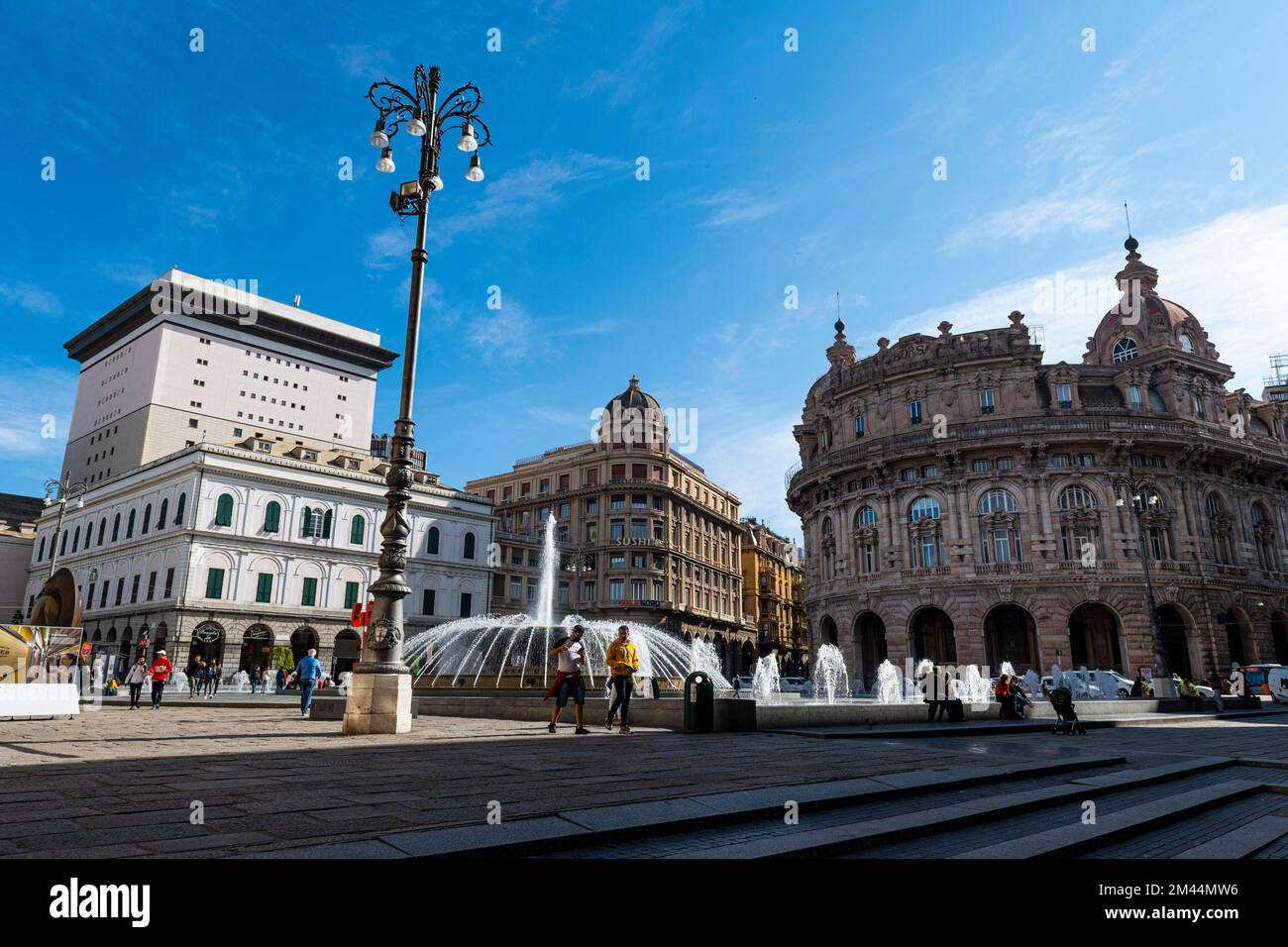 Piazza De Ferrari, Unesco world heritage site Genoa, Italy Stock Photo ...