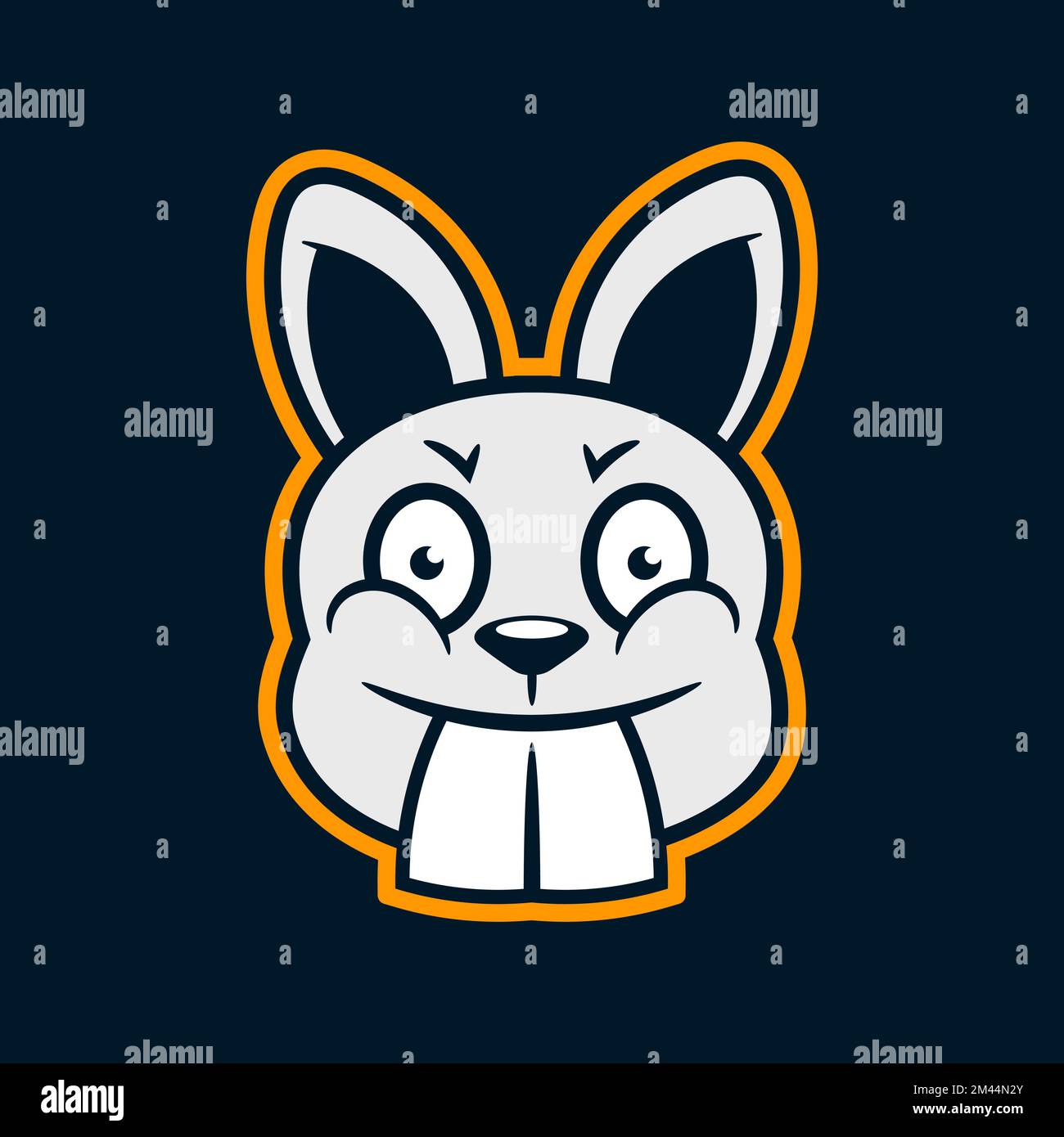 rabbit logo on trendy isolated background. rabbit logo for your website ...