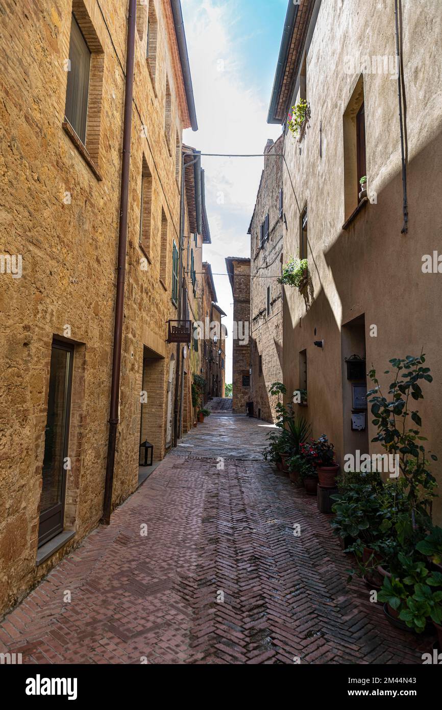 Unesco world heritage site Historic village of Pienza Italy Stock Photo ...
