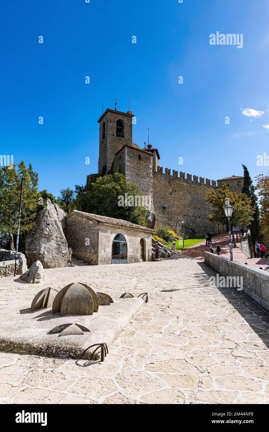Guaita Tower, historic center, Unesco world heritage site San Marino ...