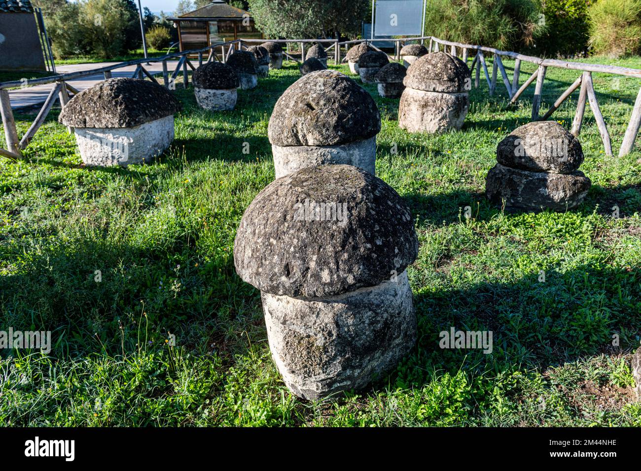Little mounds in the Necropolis of Tarchuna, Unesco world heritage site ...