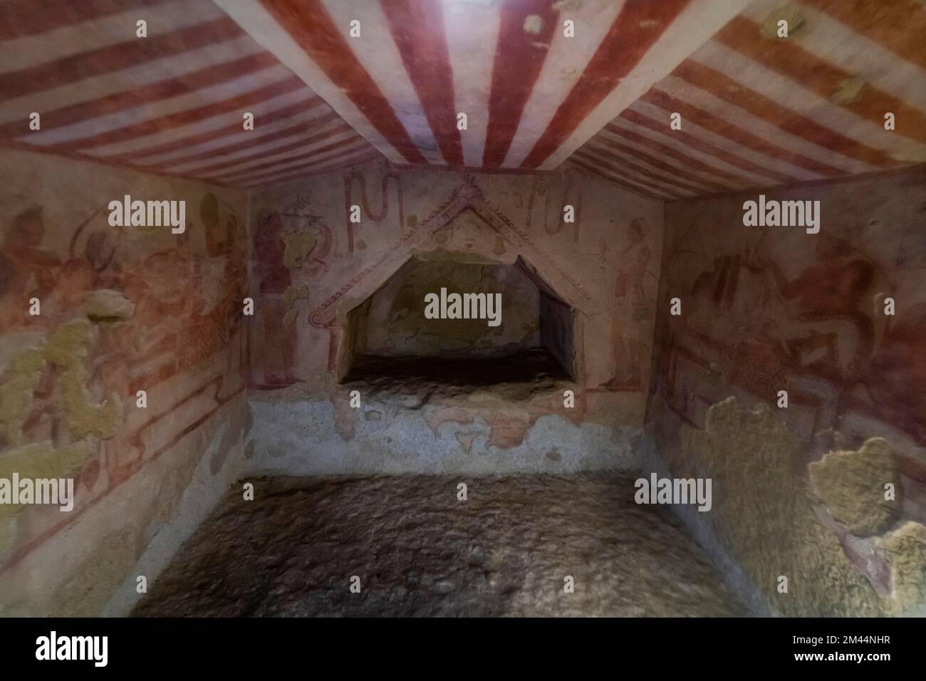 Beautiful wall paintings in the Necropolis of Tarchuna, Unesco world ...