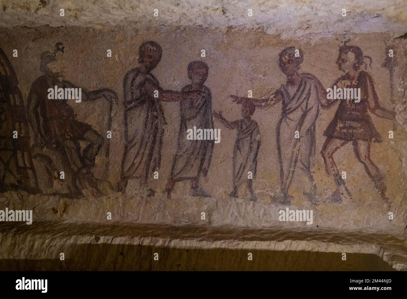 Beautiful wall paintings in the Necropolis of Tarchuna, Unesco world ...