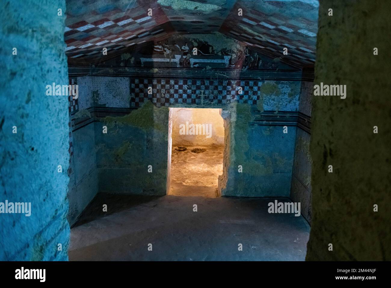 Beautiful wall paintings in the Necropolis of Tarchuna, Unesco world ...