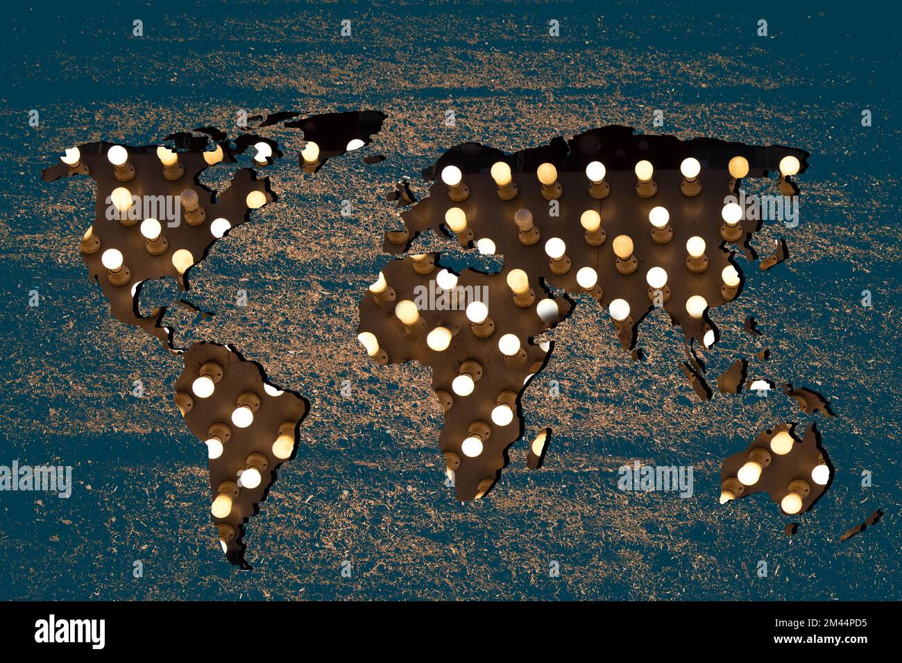 Illuminated world map hi-res stock photography and images - Alamy