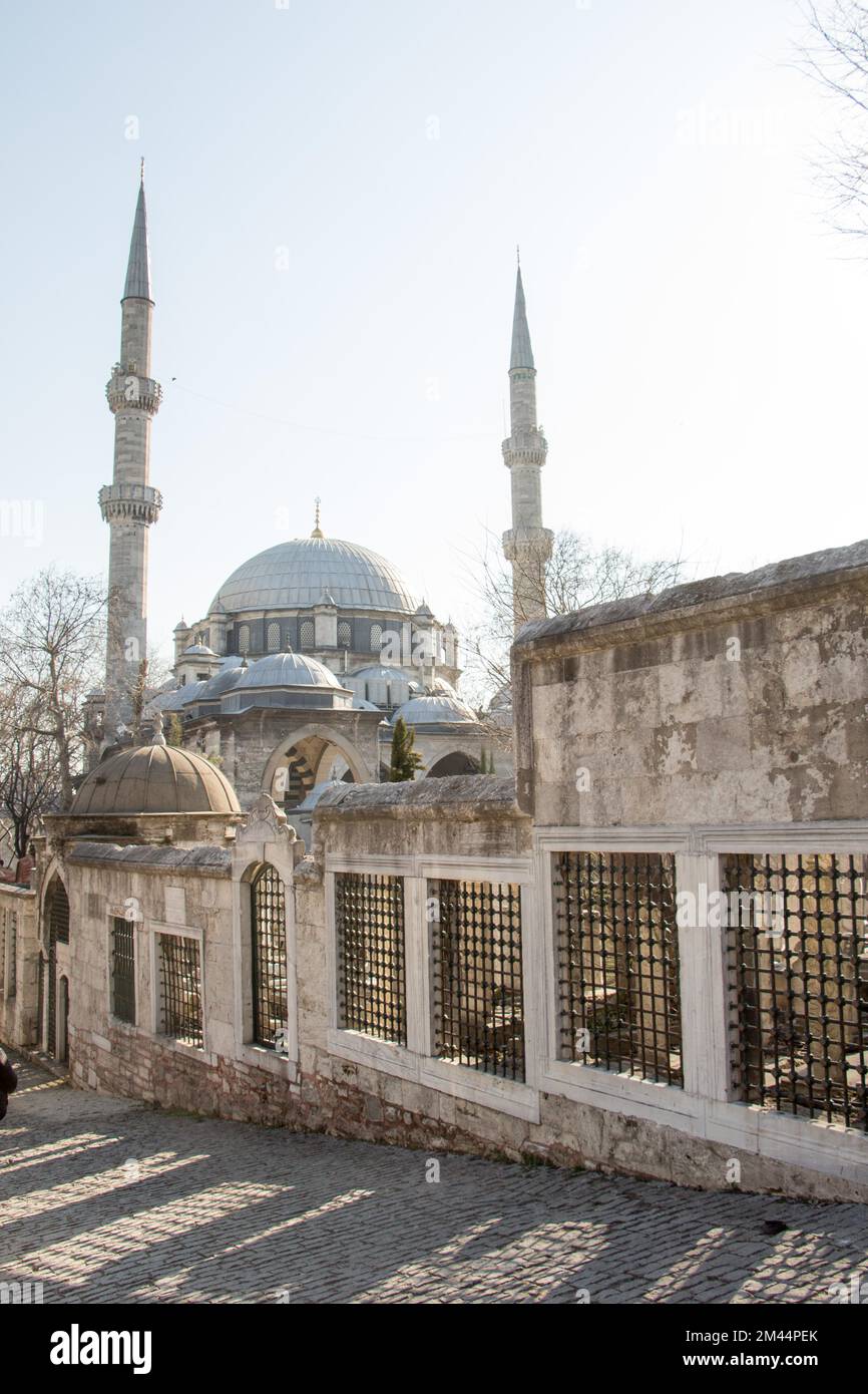 Outer view of Ottoman style mosque in Istanbul Stock Photo - Alamy