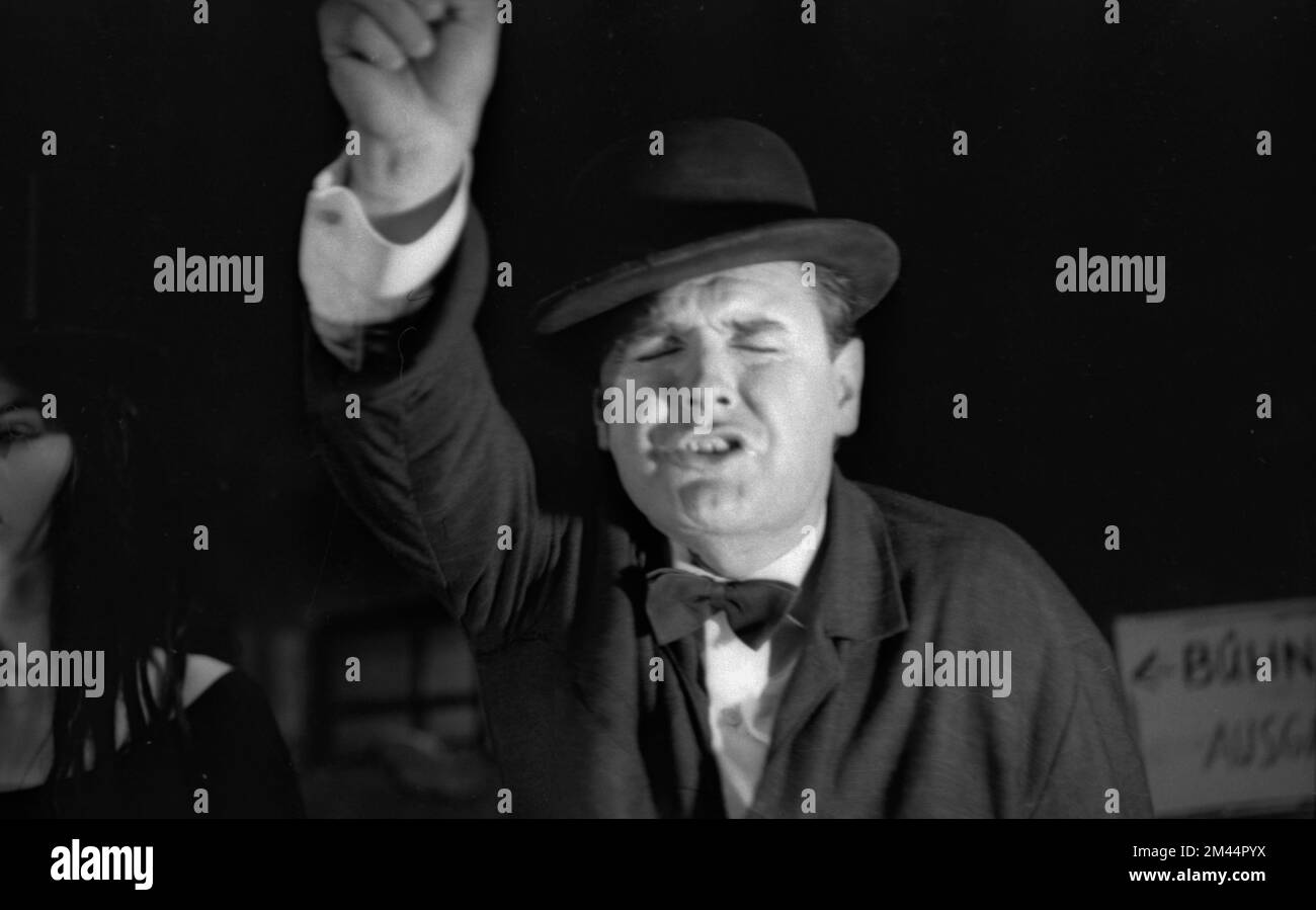 The cabaret artist Dietrich Kittner, shown here in 1963 with the ...