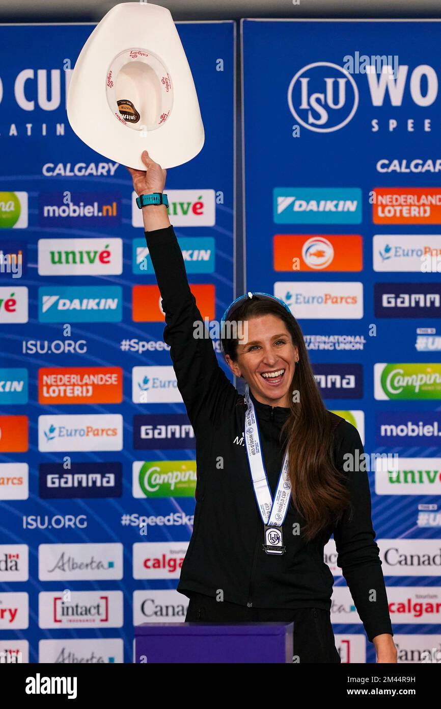 CALGARY, CANADA - DECEMBER 18: Ivanie Blondin of Canada during the ...