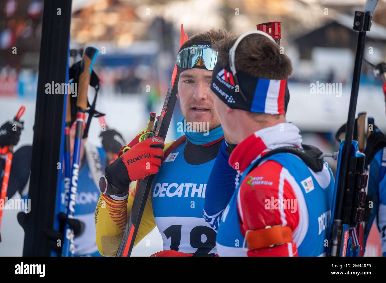 Bornand, France - December 18, 2022, CLAUDE Florent during the BMW IBU ...