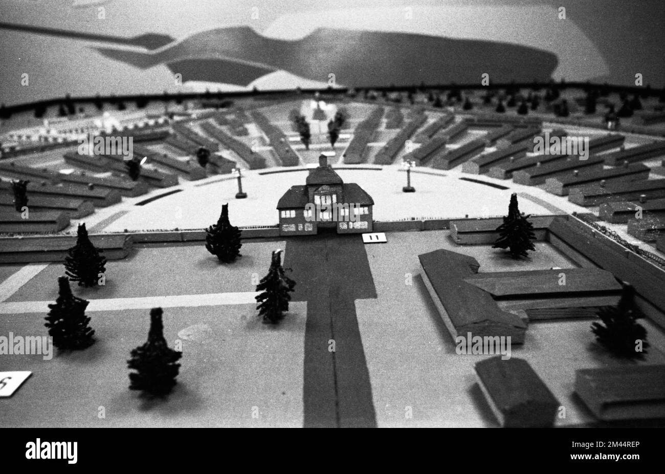 A model of the Sachsenhausen concentration camp was presented to the ...