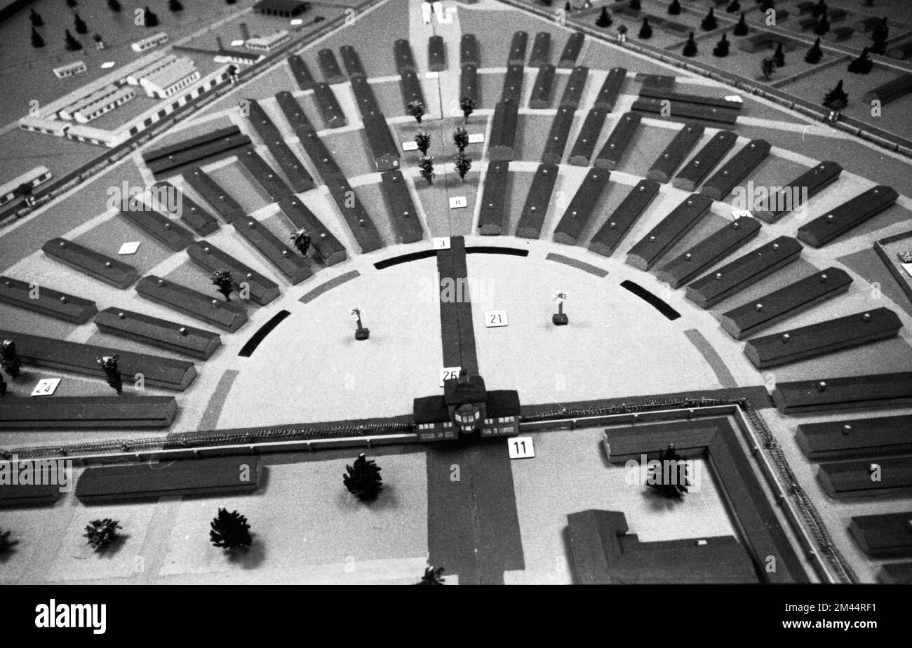 A model of the Sachsenhausen concentration camp was presented to the ...