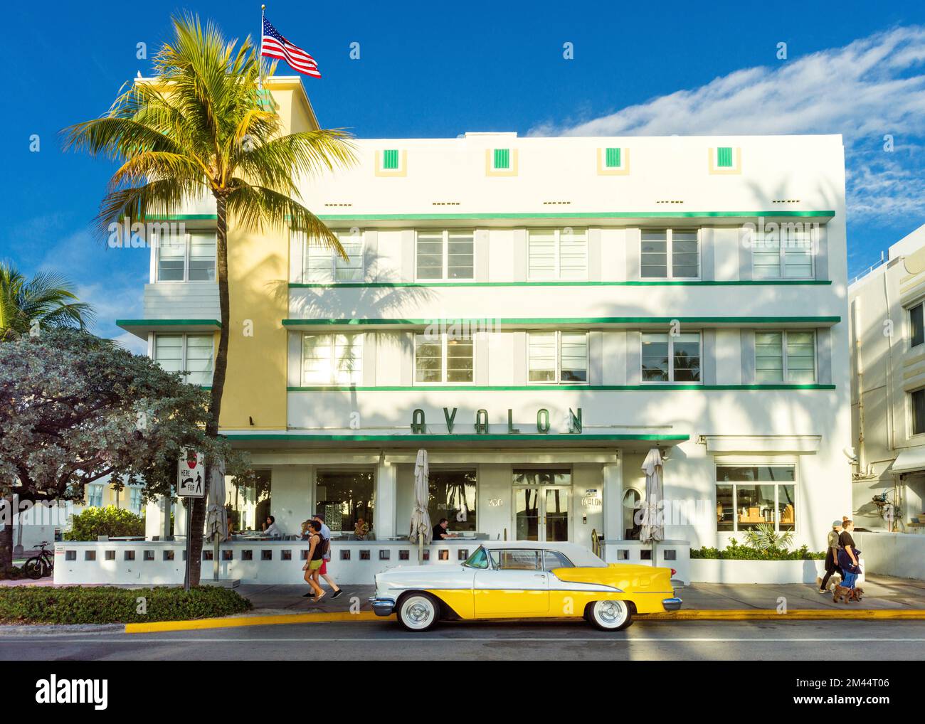 Vintage Car, Art Deco District Ocean Drive,South Beach Miami Beach ...