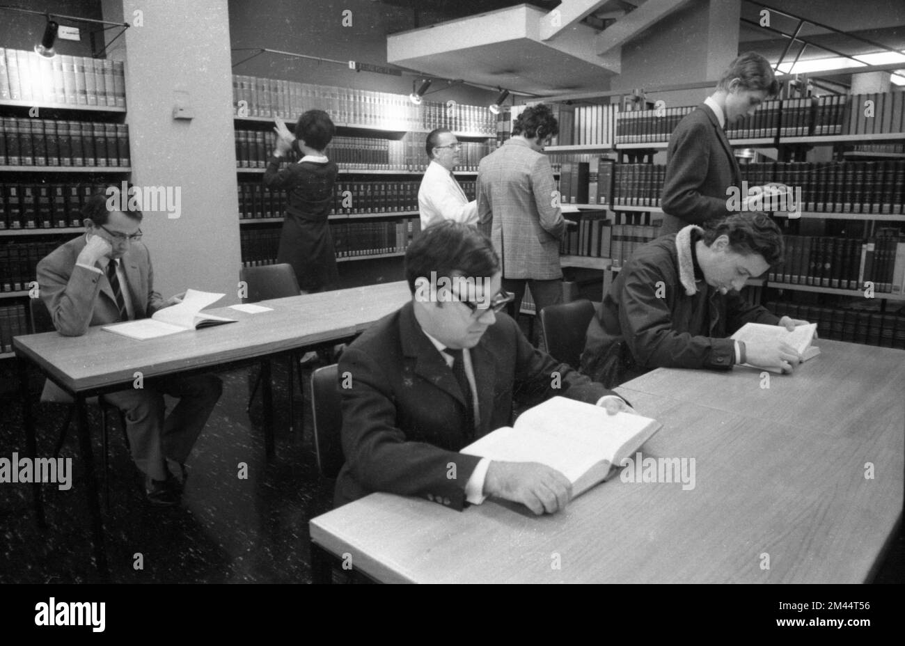 In the university library in Bochum in 1965, Germany Stock Photo - Alamy