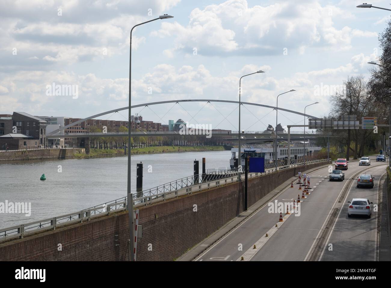 Maastricht. Limburg - Netherlands 10-04-2022. Embankment of the city of ...
