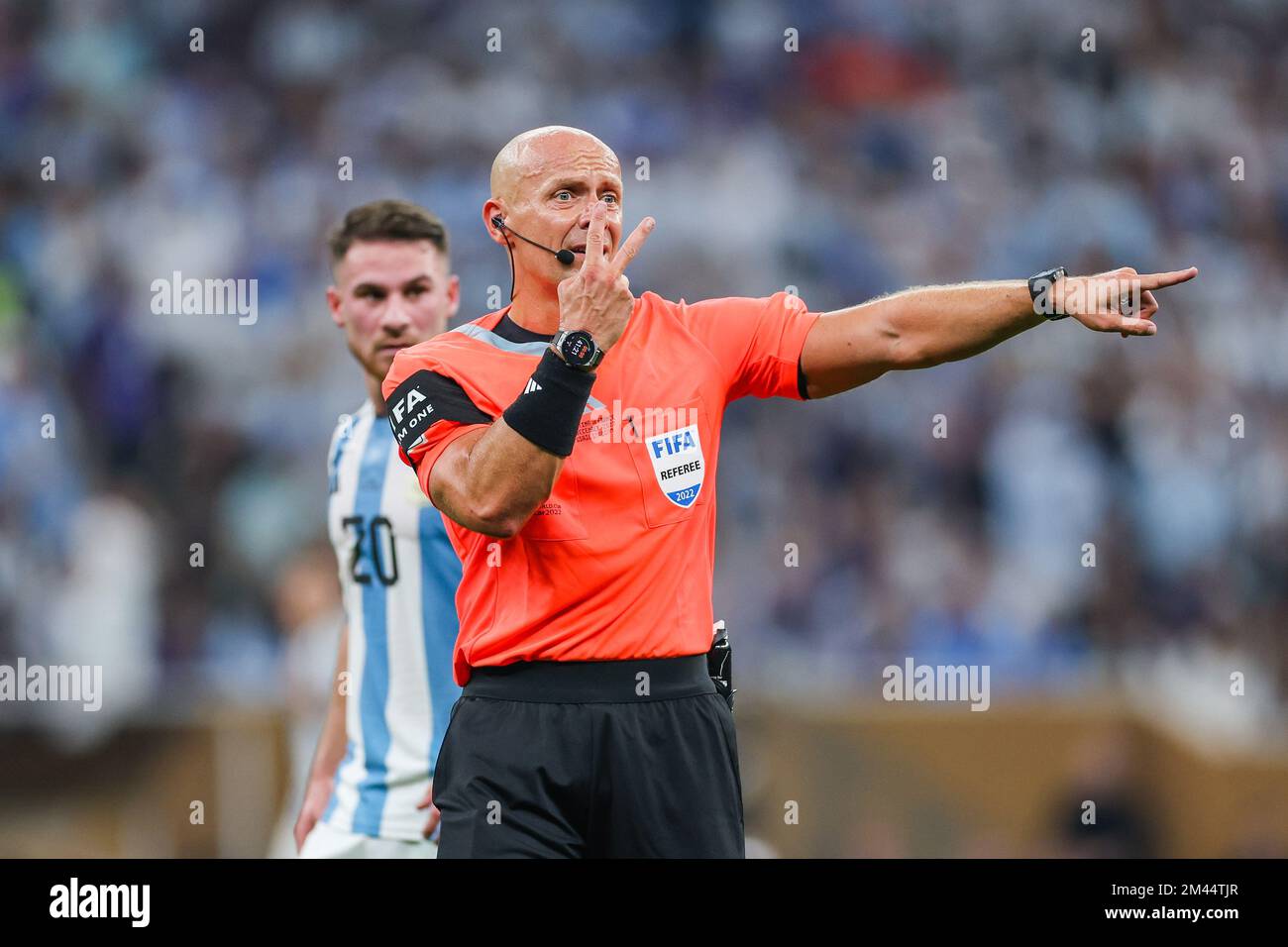 Doha, Qatar. 18th Dec, 2022. Szymon Marciniak Polish referee during the ...