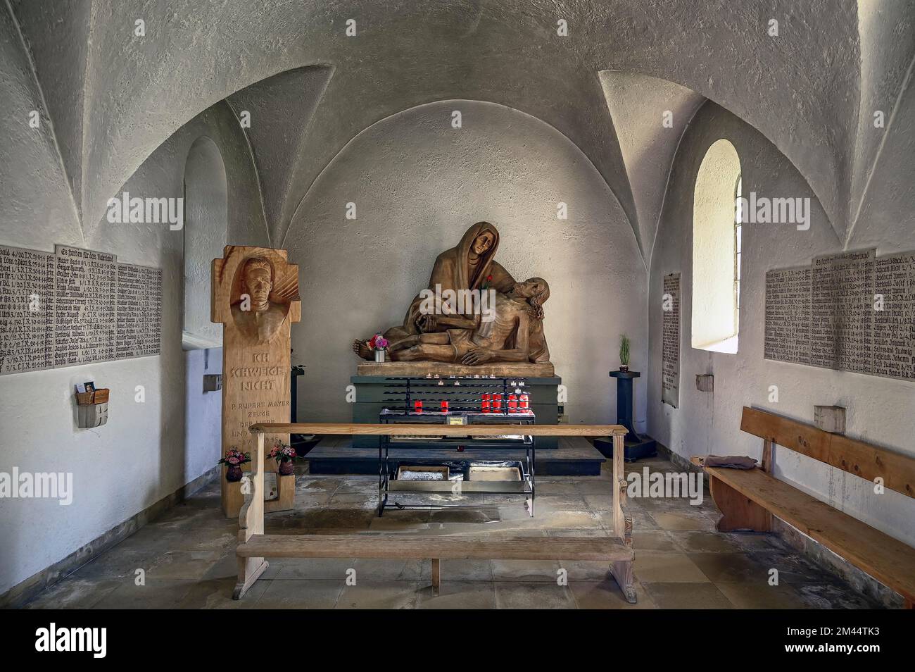 Statue of Father Rupert Mayer by sculptor Michael Vogler and Pieta ...