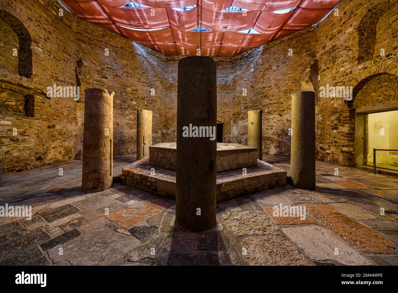 Krypta in the Unesco world heritage site Aquileia, Italy Stock Photo ...
