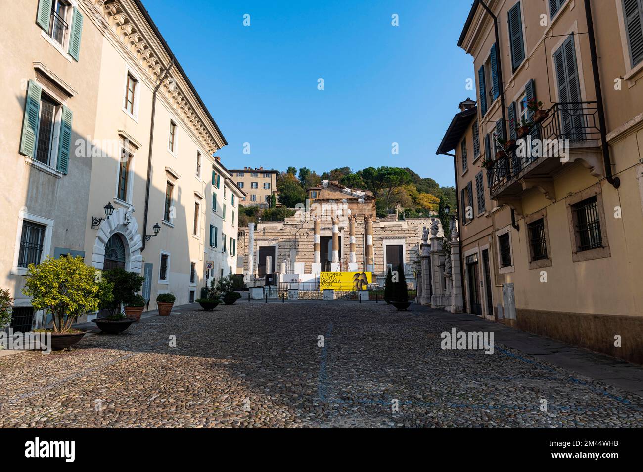 Old roman Capitolium, Piazza del Foro, Unesco world heritage site ...