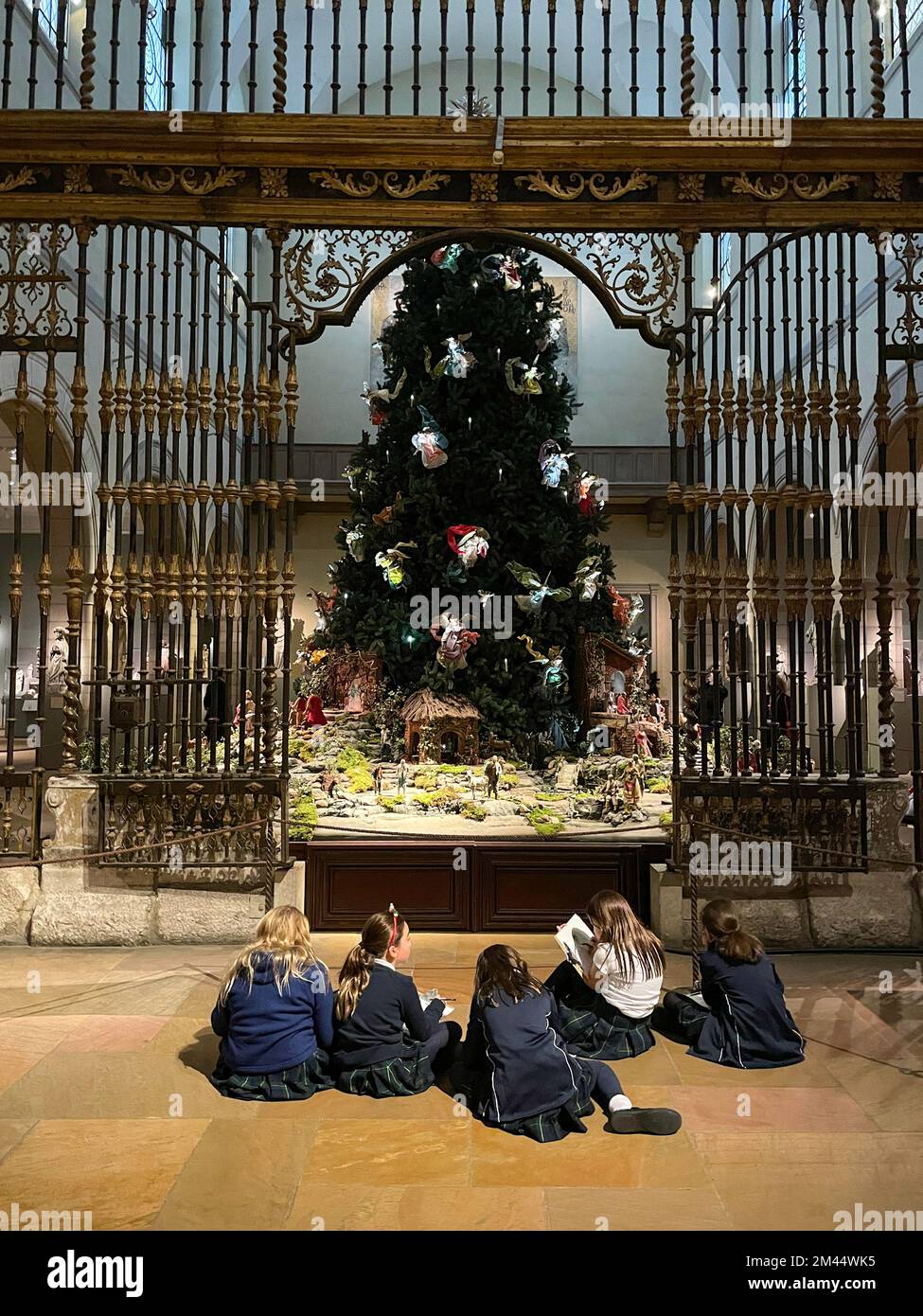 Christmas Tree in the Medieval Sculpture Hall, The Metropolitan Museum ...