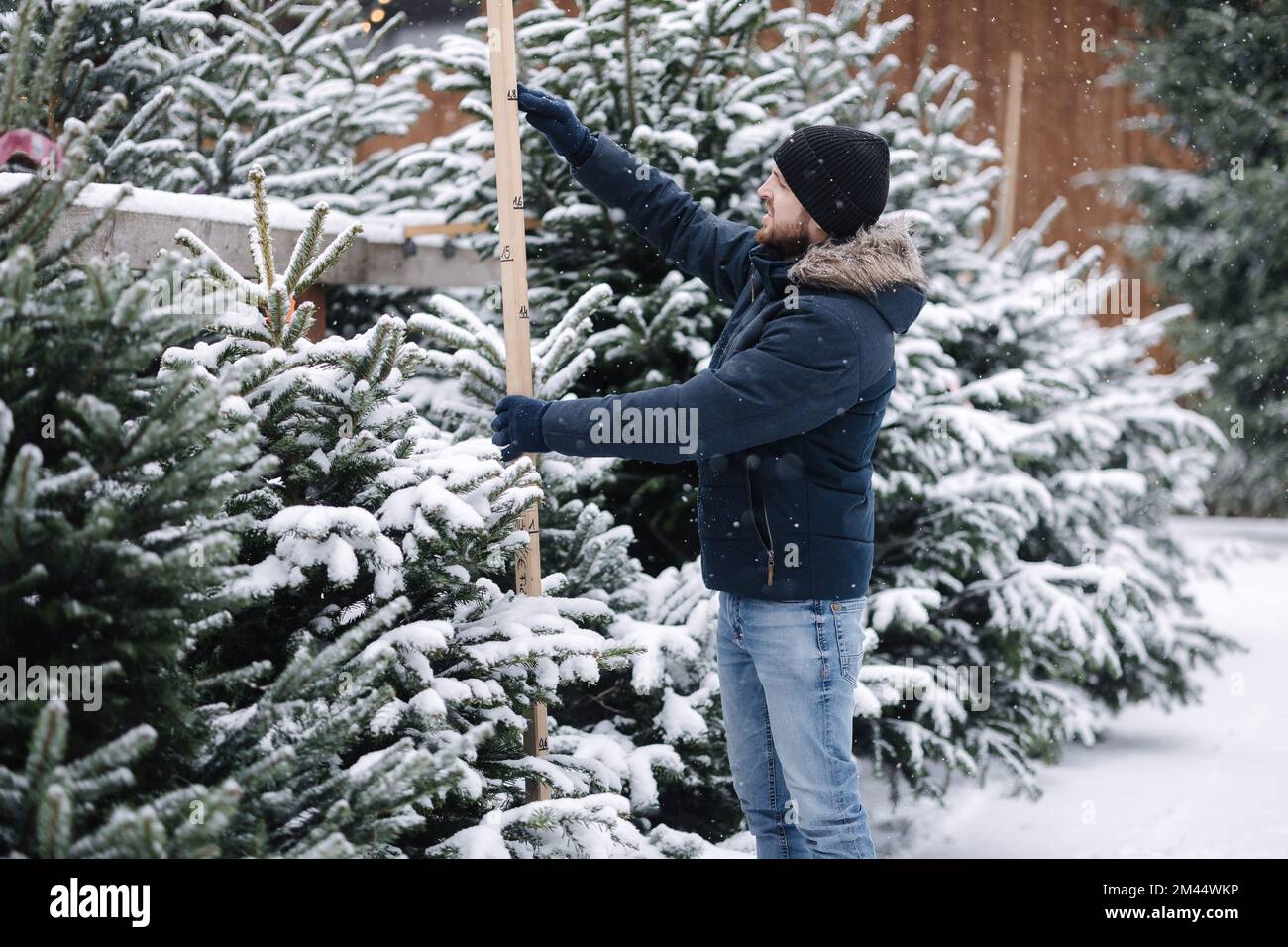 Measuring snowfall hi-res stock photography and images - Alamy