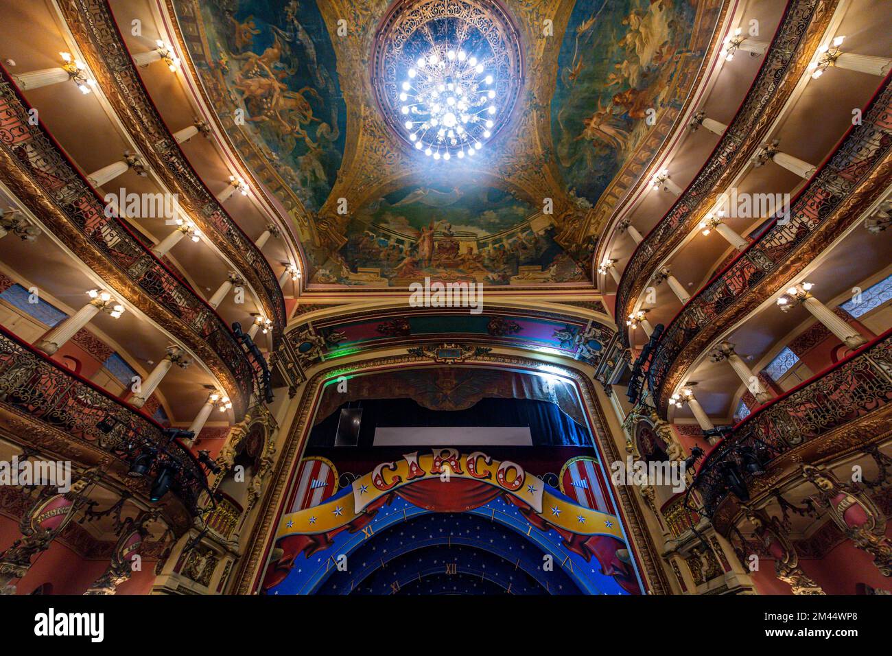 Beautiful interior of the Amazon theatre, Manaus, Amazonas state ...