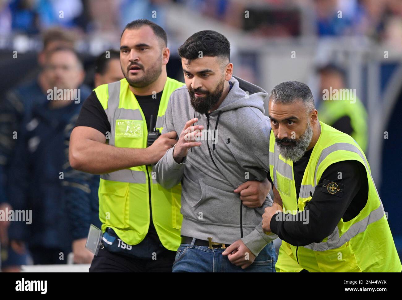 Stewards, security lead away stadium runners, filtzers, PreZero Arena ...