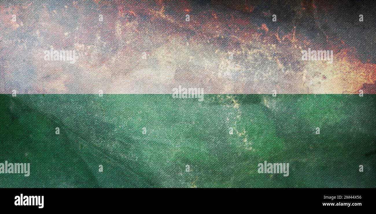 Top view of retro flag Agustin Codazzi, Cesar Colombia with grunge ...