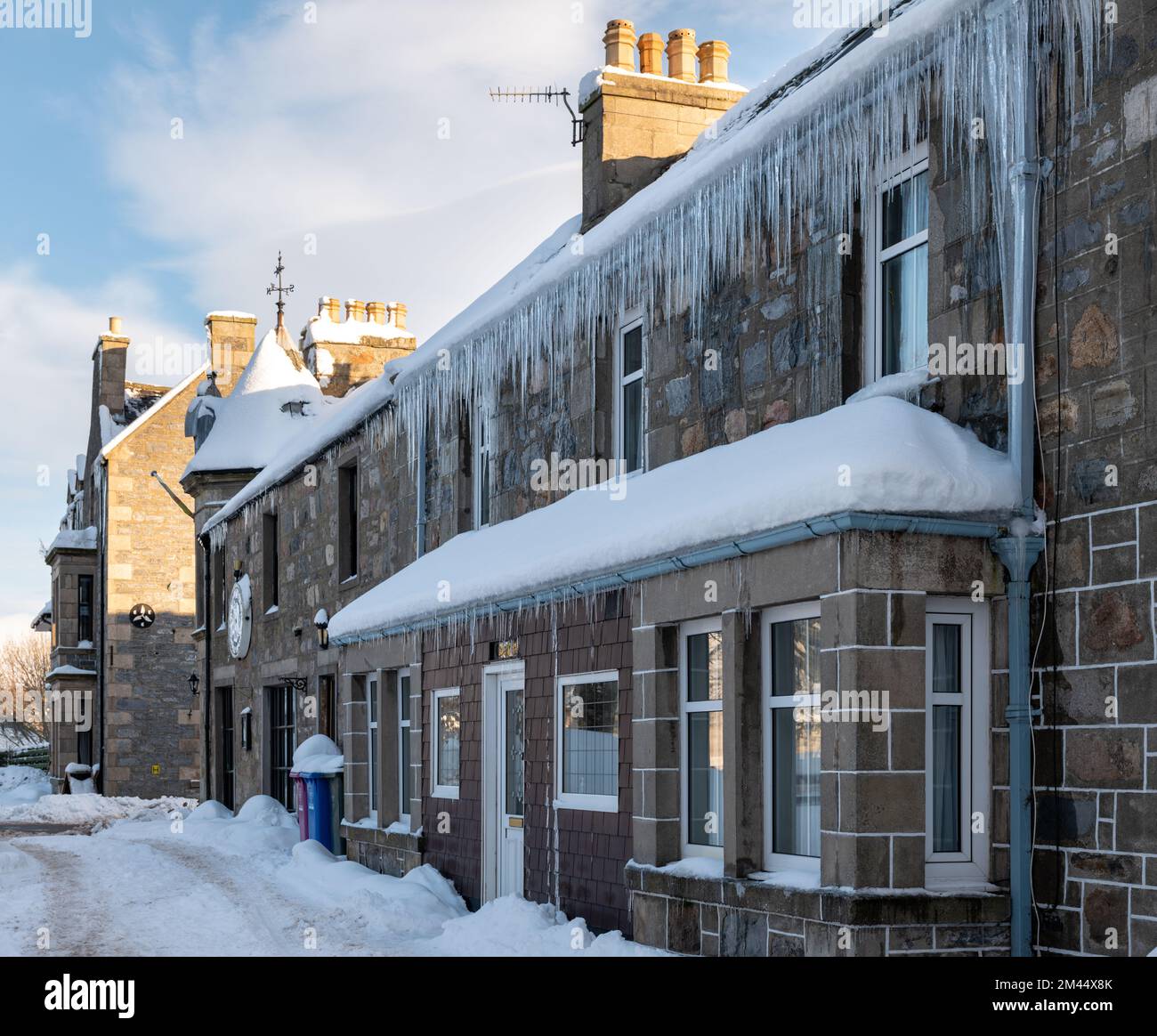 17 December 2022. Tomintoul,Moray,Scotland. This shows the snow and ...