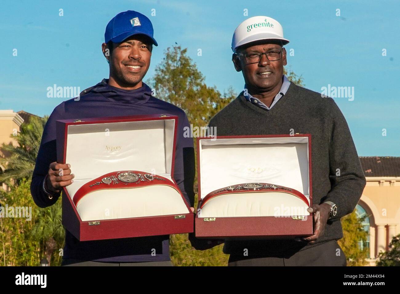 Orlancdo, Florida, USA. 18th Dec, 2022. Vijay Singh (R) and his son ...