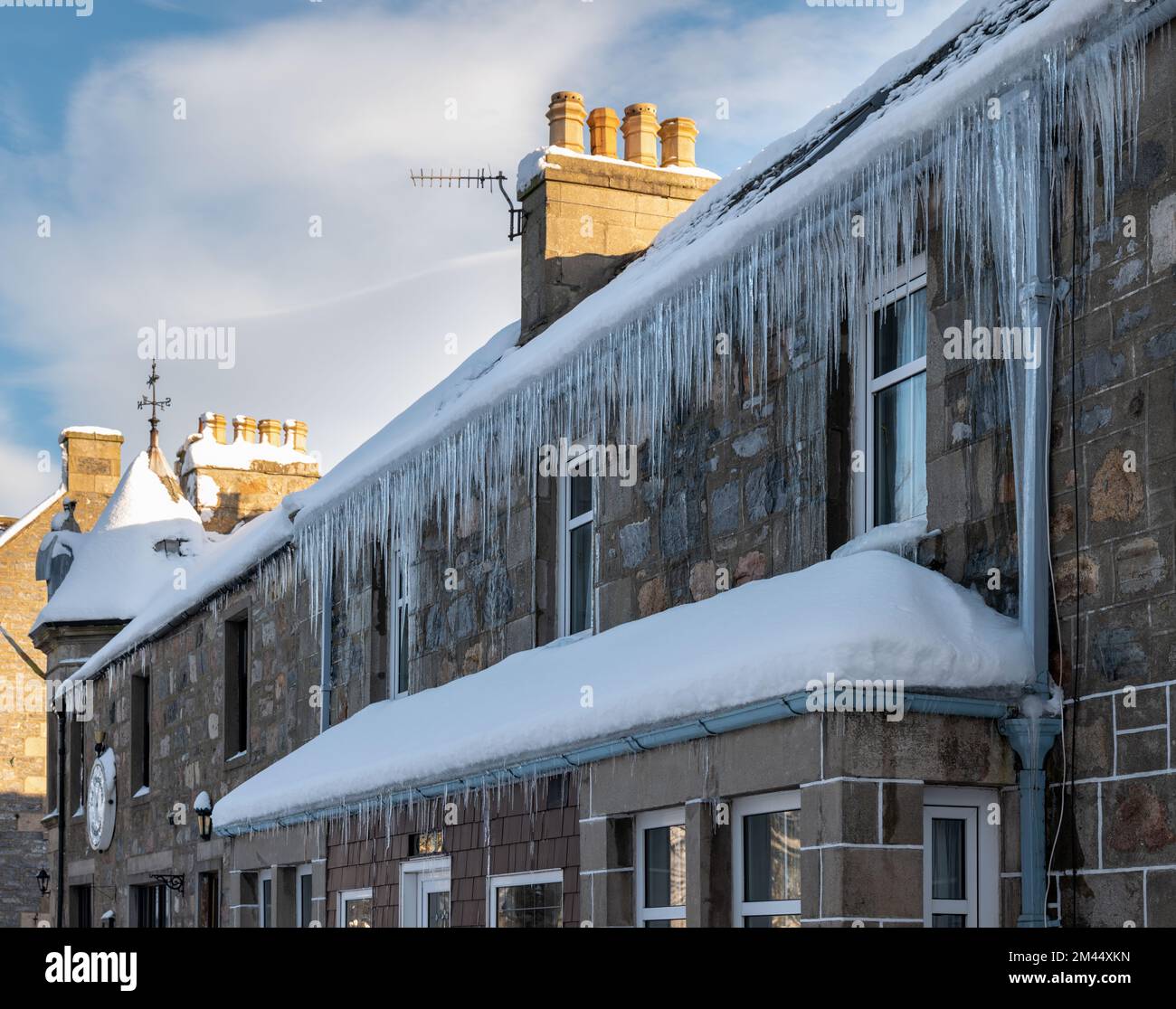 17 December 2022. Tomintoul,Moray,Scotland. This shows the snow and ...