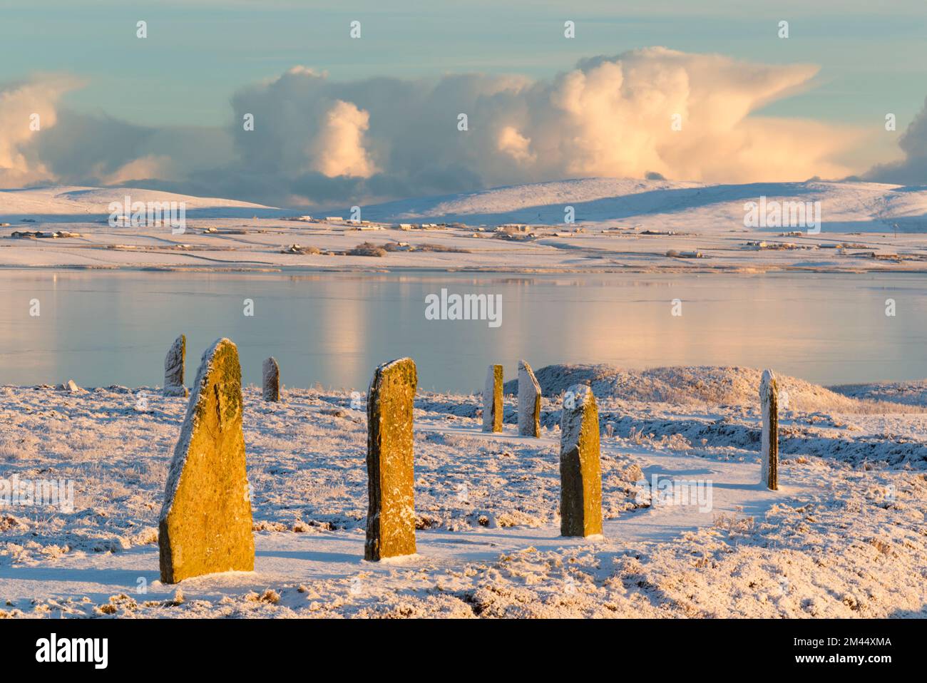 Ring of Brodgar neolithic henge, Orkney Isles Stock Photo - Alamy