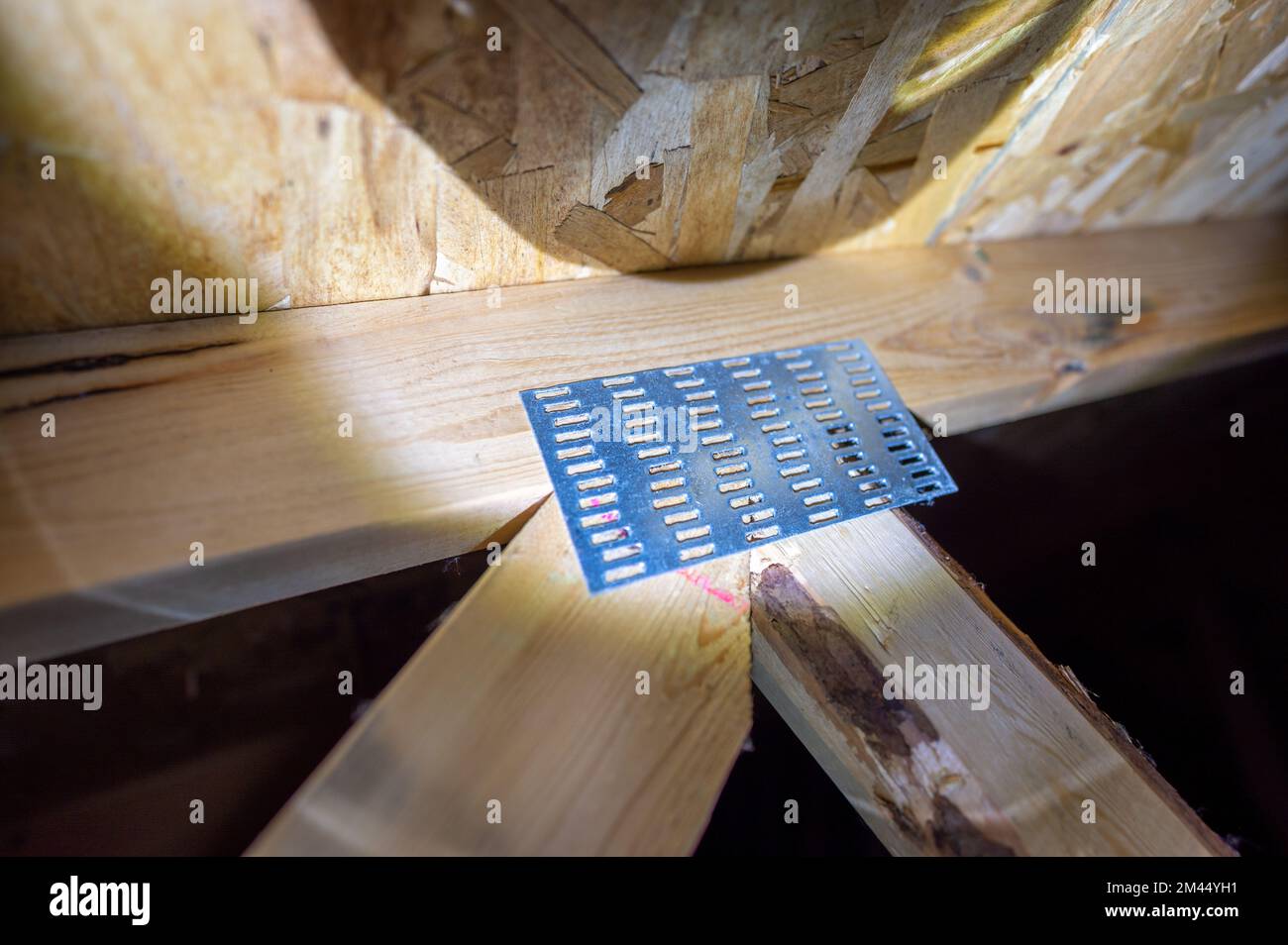 Steel rafters and trusses in ceiling hi-res stock photography and ...