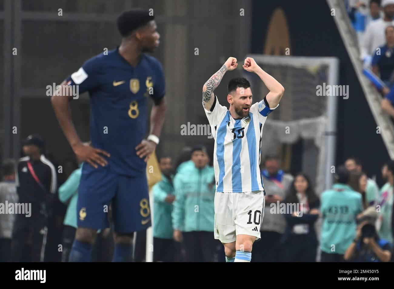 Lusail, Qatar, 18/12/2022, goaljubel Lionel MESSI (ARG) after goal to 3 ...