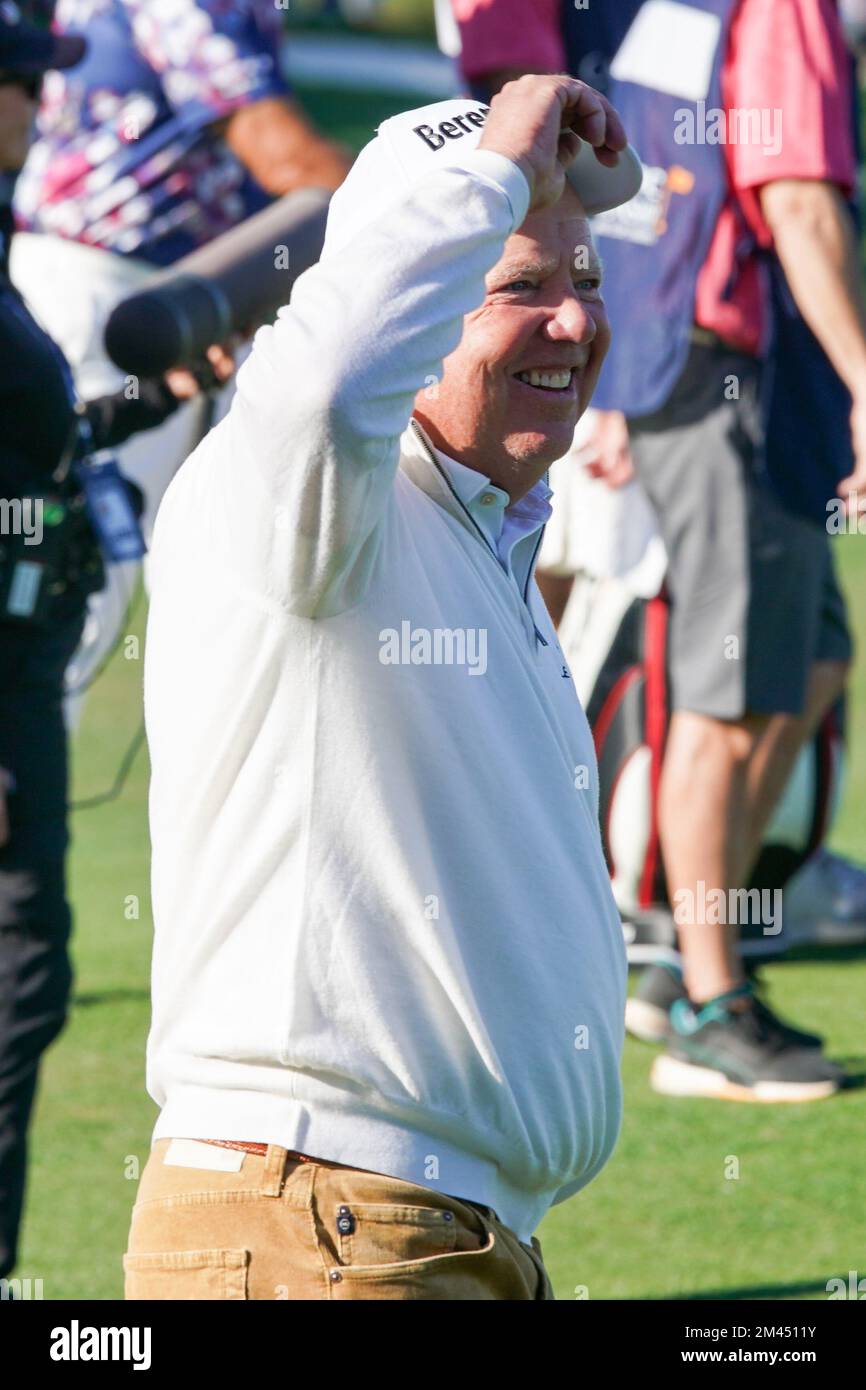 Orlando, Florida, USA. 18th Dec, 2022. Mark O'Meara waves to the ...